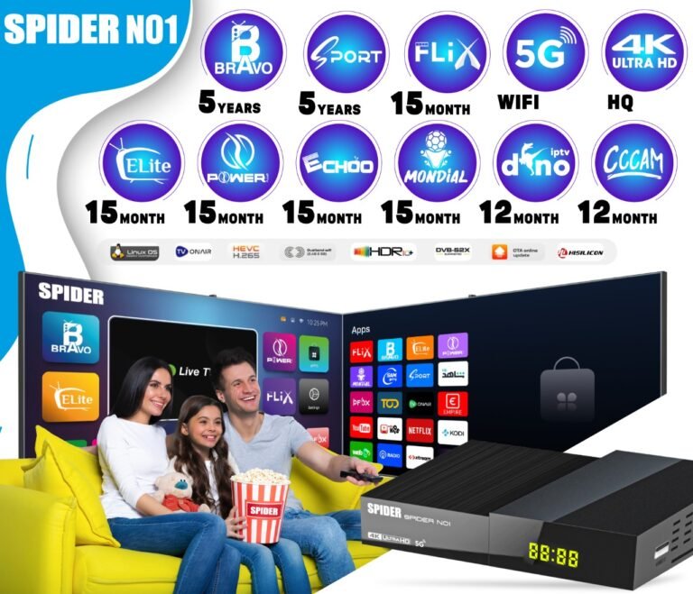 رسيفر سبايدر نمبر ون Spider Receiver NO.1 4K UHD 5G - M N Technology