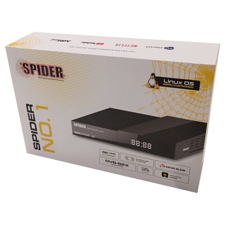 رسيفر سبايدر نمبر ون Spider Receiver NO.1 4K UHD 5G - M N Technology